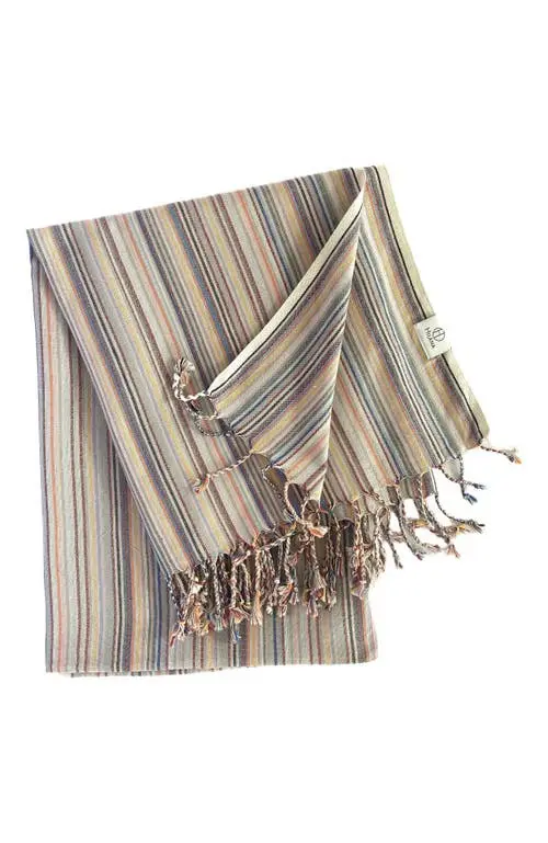ECO HILANA Casablanca Sustainable Striped Turkish Towel / Blanket - Beige