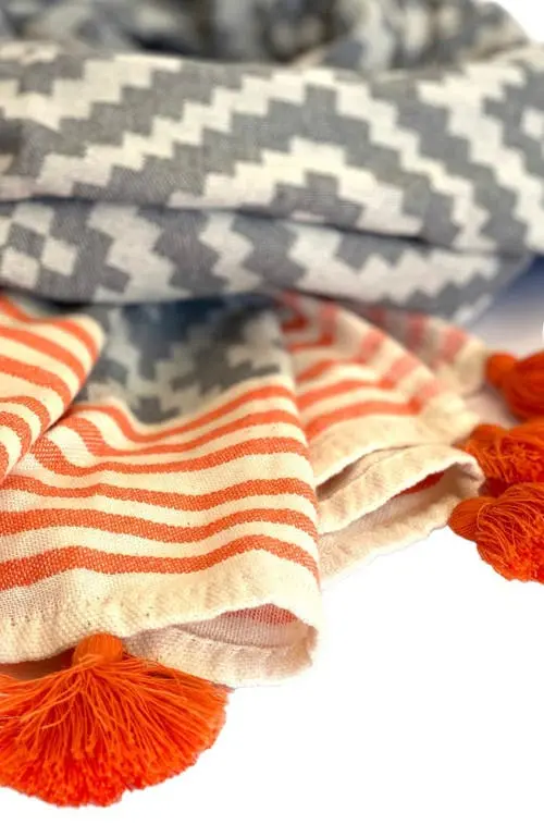 ECO HILANA Merida Gray Turkish Towel / Blanket