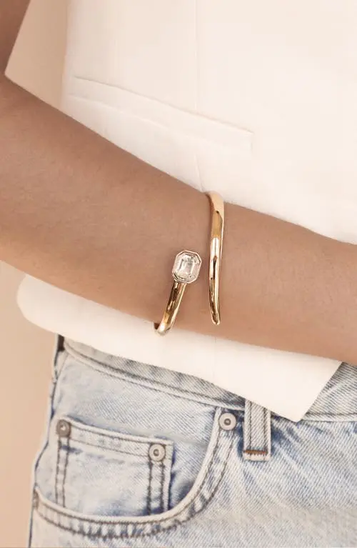 Ettika Deco Crystal Hinge Bracelet - Gold