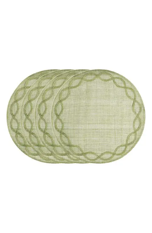 JULISKA Tuileries Garden Set Of 4 Placemats - Pistachio
