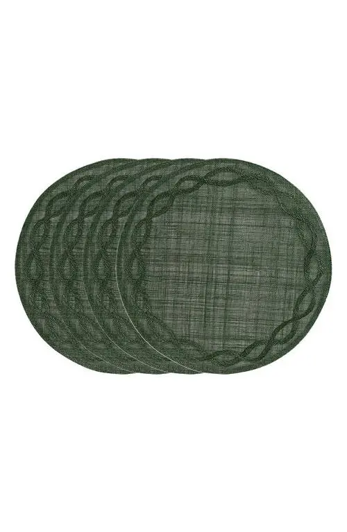 JULISKA Tuileries Garden Set Of 4 Placemats - Basil