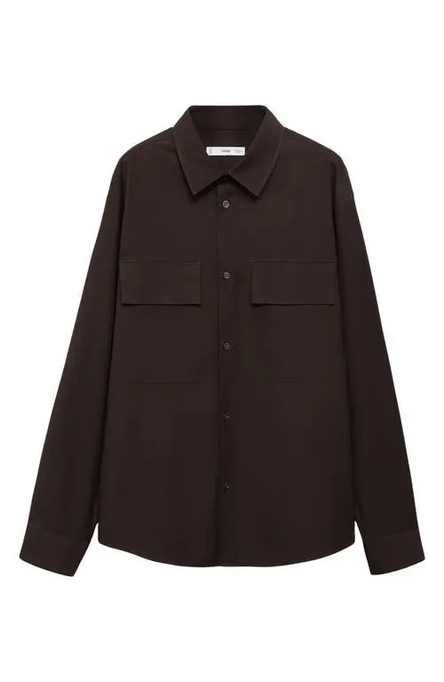 Mango Slim Fit Chest Pocket Button-up Shirt
