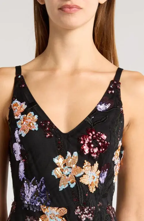 embroidered dresses for sale Embroidered Bodice Long Dress with Short Sleeves and Illusion Neckline Sale