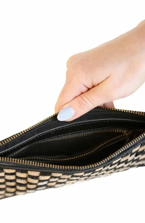 ABLE Nesmia Basketweave Clutch