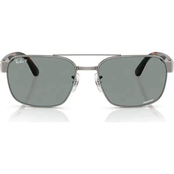Ray-ban 61mm Chromance Polarized Square Sunglasses - Gunmetal