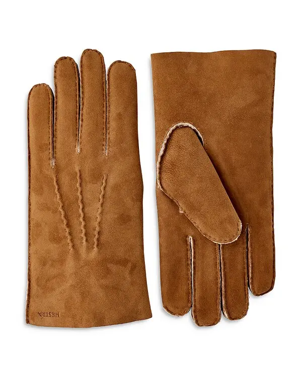 HESTRA Bernard Suede Gloves - Cork
