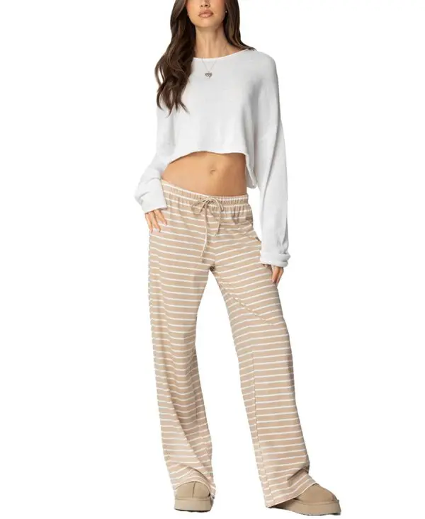 EDIKTED Jona Stripey Slit Pants