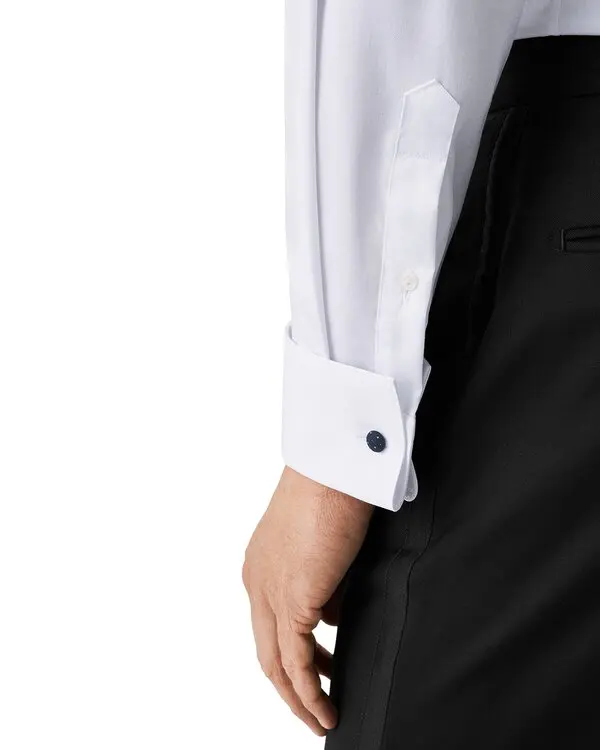 Eton Contemporary Fit Twill Fly Front Formal Shirt - White