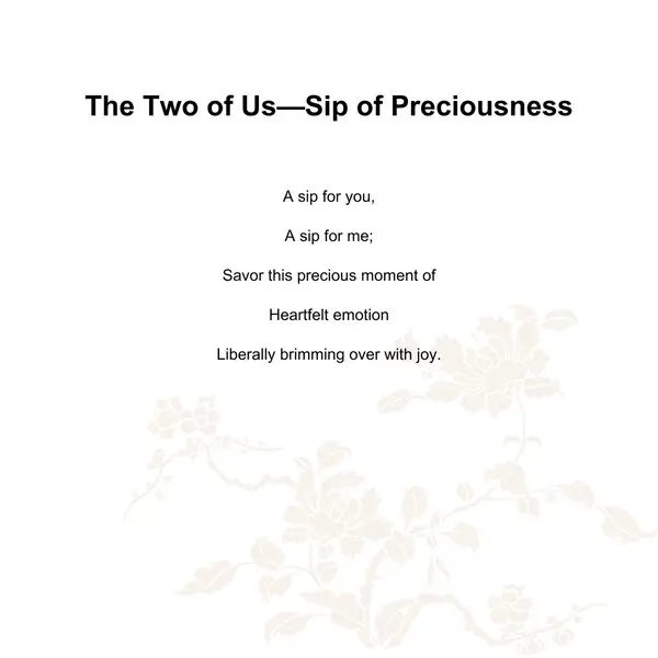 LIULI Porcelain Sake Cup With Crystal Base, The Two Of Us, Sip Of Preciousness, Set Of 8