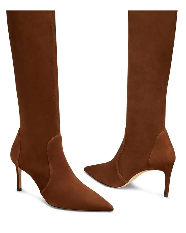 STUART WEITZMAN Power 75 Boots - Deep Coffee