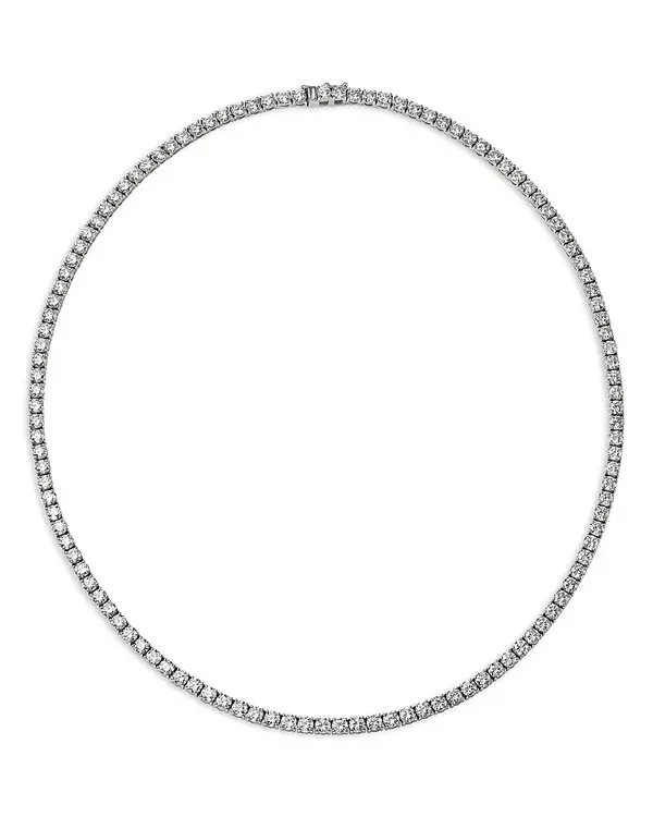 Bloomingdale'S Diamond Tennis Necklace 15 Tcw - White