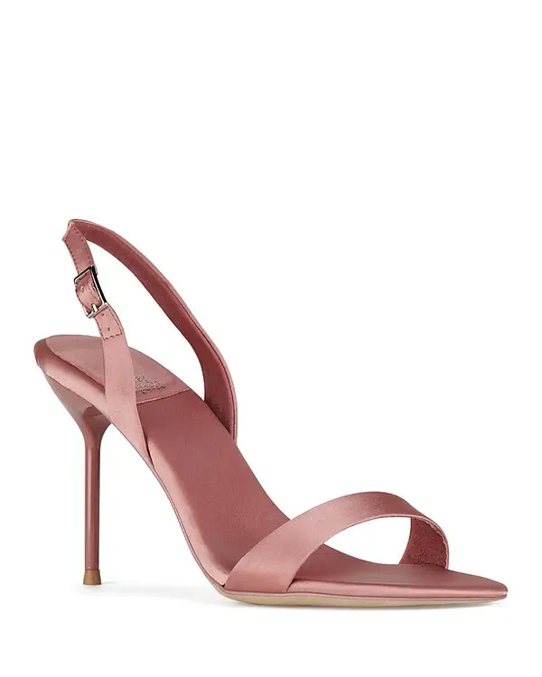 Jeffrey Campbell Go Getter Slingback Sandals - Rose Pink Satin