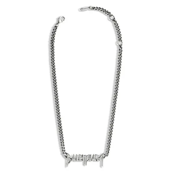 Balenciaga Typo Metal Necklace