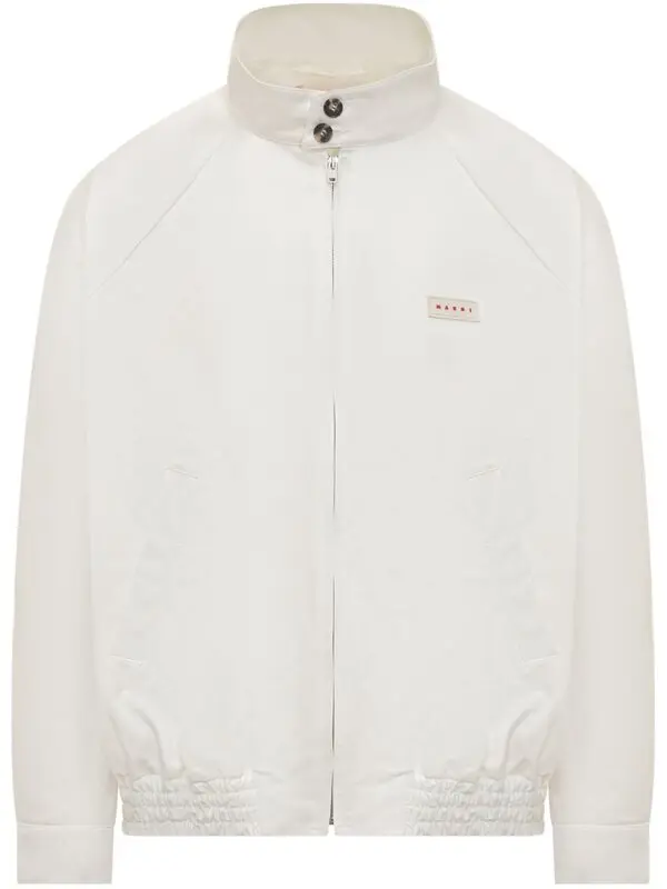 Marni Logo-patch Zip-up Jacket - White