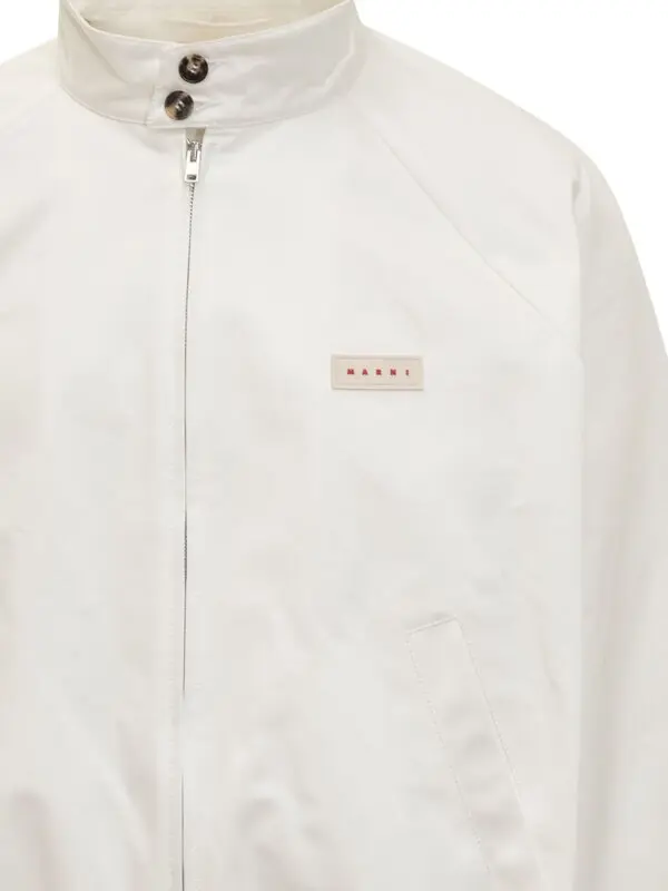 Marni Logo-patch Zip-up Jacket - White