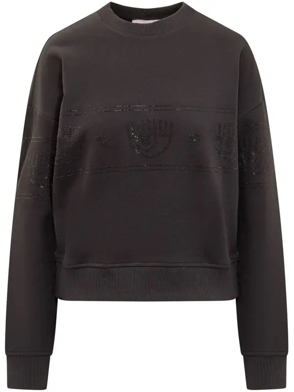 CHIARA FERRAGNI Logomania Sweatshirt - Black