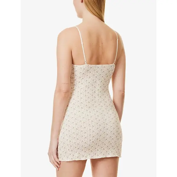 COU COU Slim-fit Cotton Pyjama Slip - English Rose