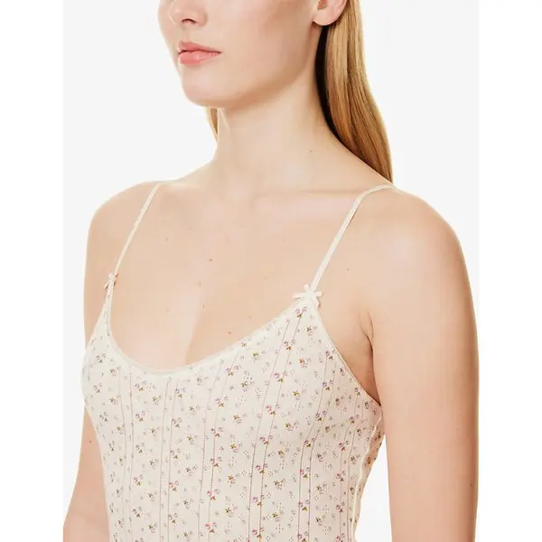 COU COU Slim-fit Cotton Pyjama Slip - English Rose