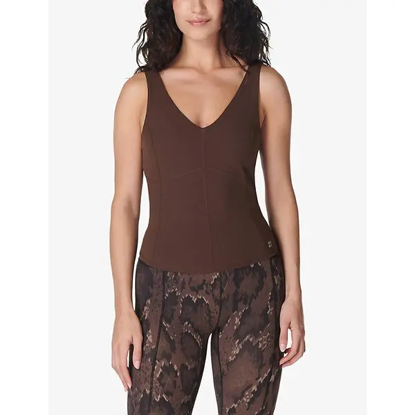 Sweaty Betty Sculpting Stretch-woven Tank Top