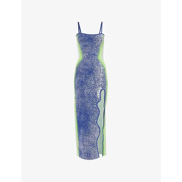 Ph5 Heather Shoulder-Straps Maxi Dress In Navy Green - 51% Off |  Editorialist