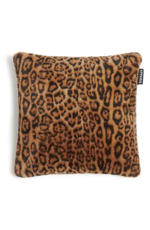 Apparis Brenn Faux Fur Accent Pillow - Leopard