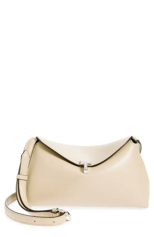 TOTEME Palmellata T-lock Leather Clutch Crossbody - Fawn