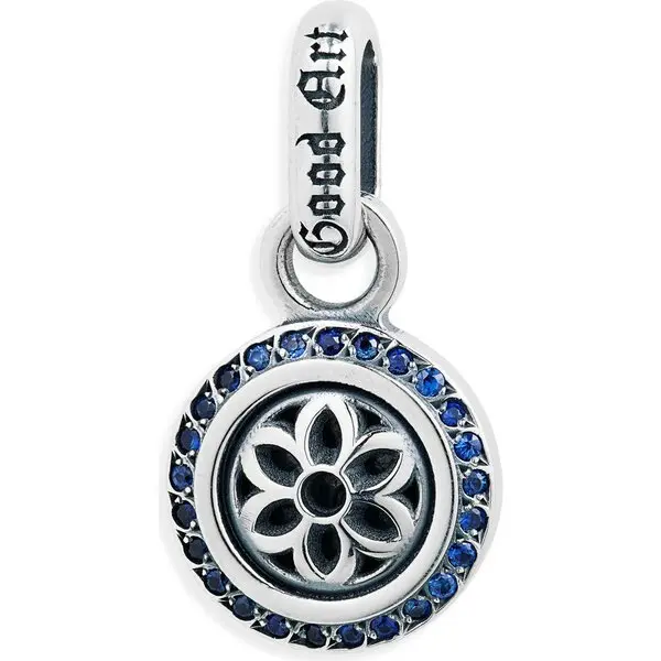 Good Art Hlywd Lotus Pendant - Silver/ Sapphire