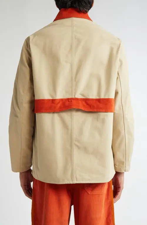 BODE Corduroy Trim Cotton Twill Hunting Jacket