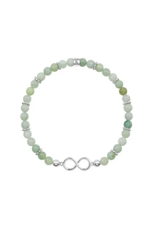 KARMA AND LUCK Shaman Of Abundance Jade Stone Bracelet - Green/silver