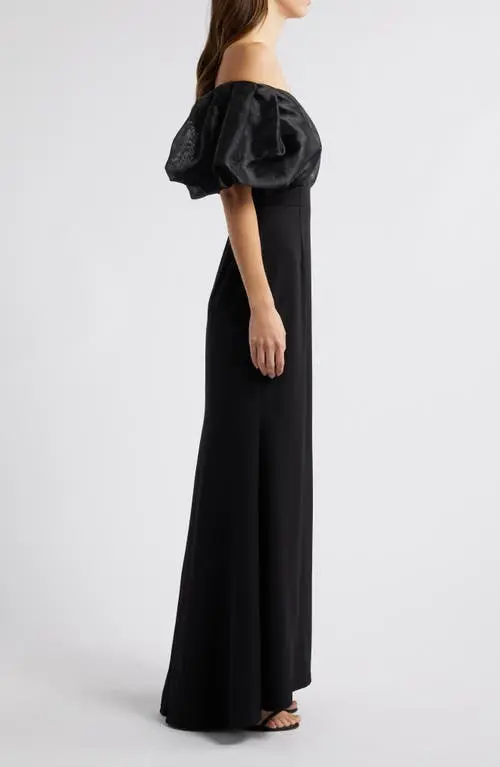 Eliza J Off-the-shoulder Puff Sleeve Gown