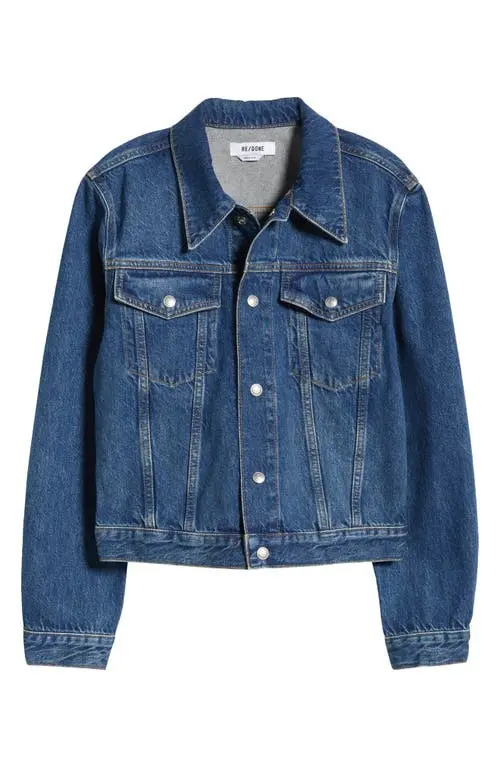 RE/DONE Baby Trucker Denim Jacket - Faded Rider