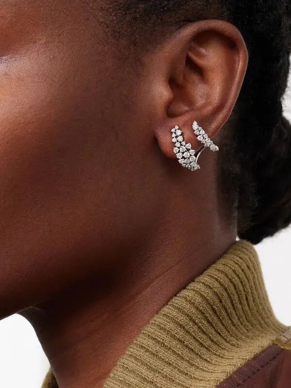 ANANYA Scatter Wrap 18-karat White Gold Diamond Earrings