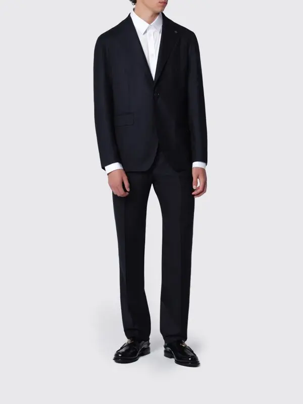 Tagliatore Single-breasted Suit In Pure Virgin Wool With One-button Jacket