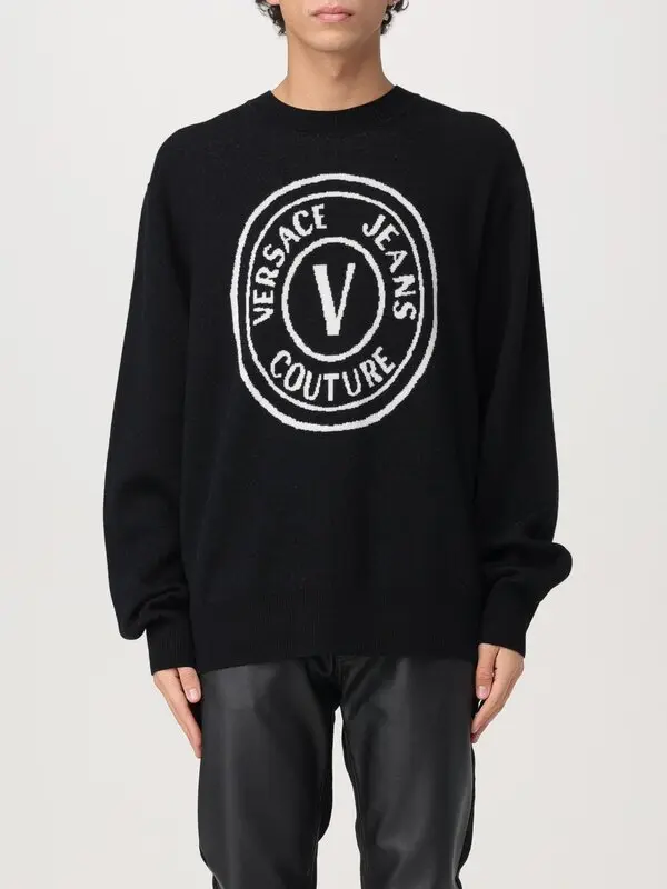Versace Embroidered Logo Sweater - White