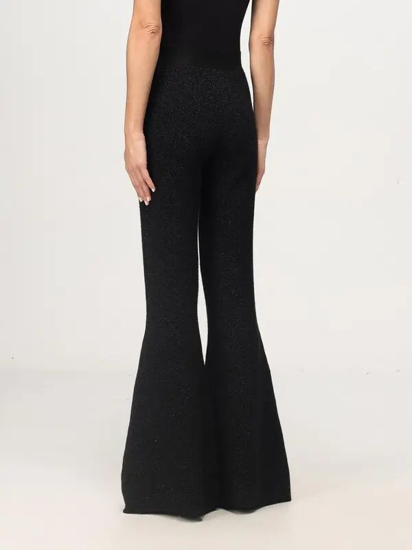 Palm Angels Glitter Flare Pants - Black