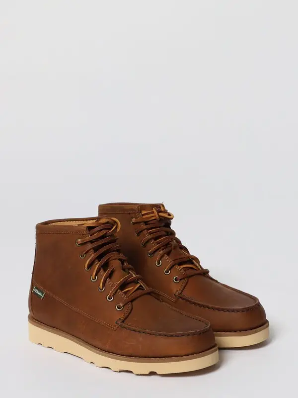 SEBAGO Leather Lace-up Boots - Camel