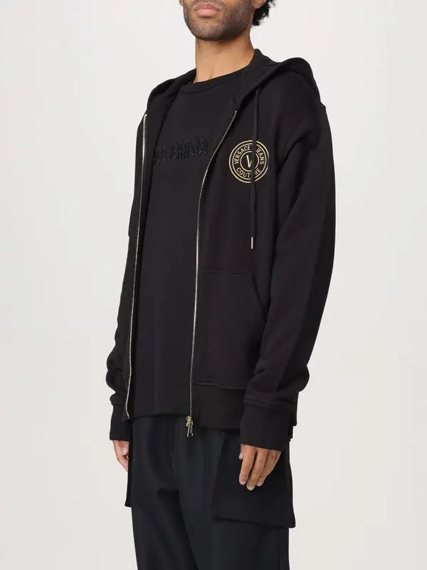 Versace Full Zip Hoodie - Black