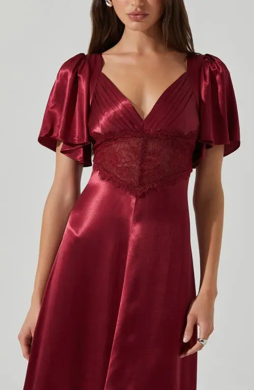 knee length dresses for ladies Tamia Floral Lace Bustier Midi Dress main image 1