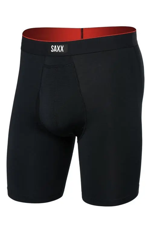 SAXX Multi-sport Mesh Performance Long Boxer Briefs - Black