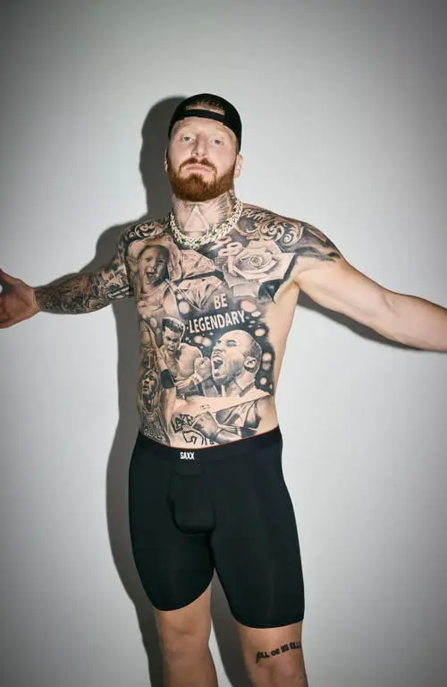 SAXX Multi-sport Mesh Performance Long Boxer Briefs - Black