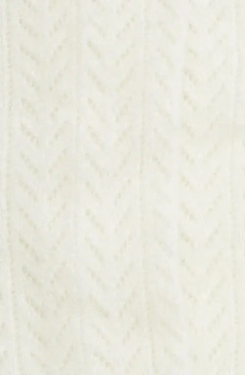 Valentino Garavani Herringbone Pointelle Crew Socks - Latte