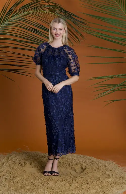 chinese dress ladies Adelheid Embroidered Lace Gown – Maggy London main image 1
