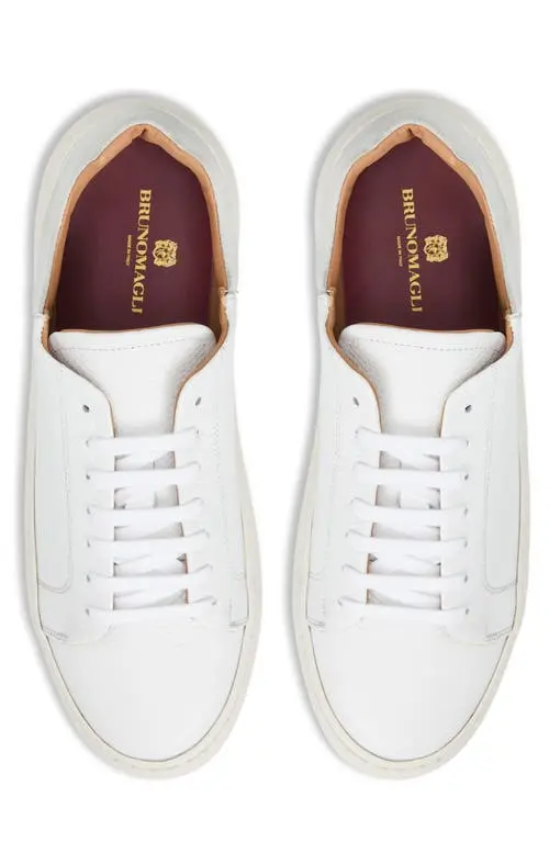 Bruno Magli Salvatore Sneaker - White Tumbled