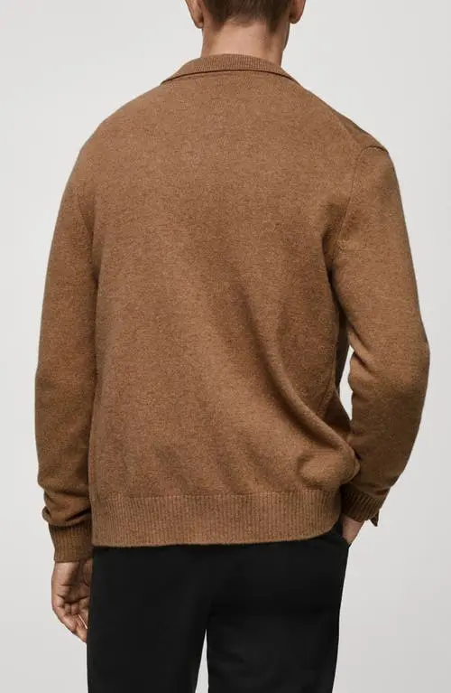 Mango Polo Collar Cardigan