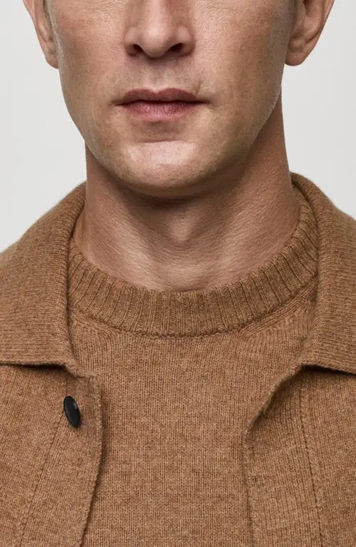 Mango Polo Collar Cardigan
