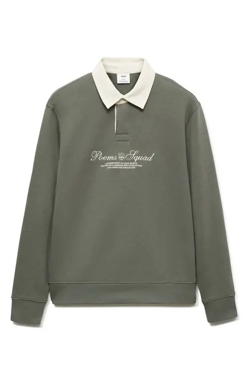 Mango Poems Squad Cotton Polo Sweatshirt
