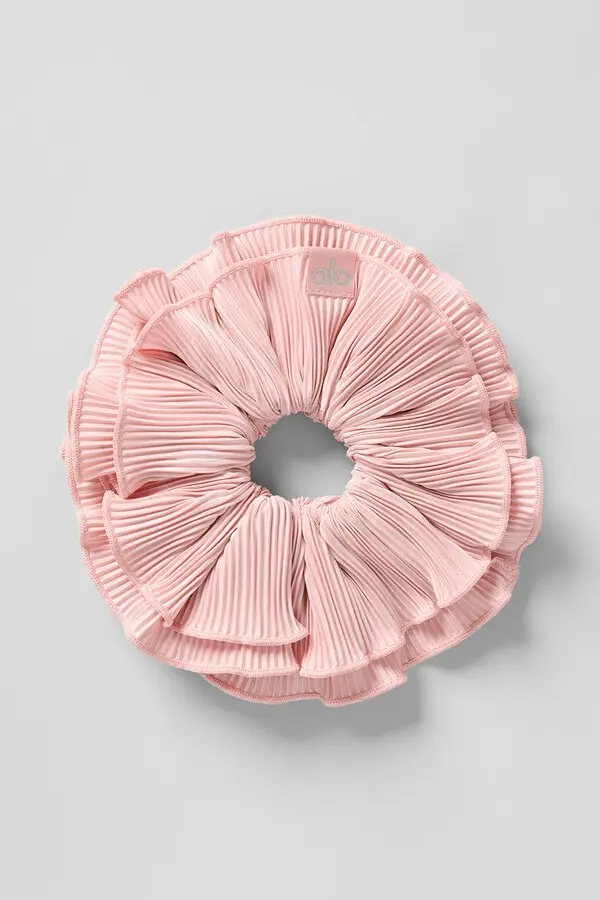 Alo Yoga Micro Plisse Oversize Scrunchie - Pink Quartz