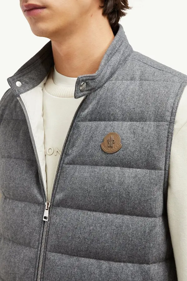 Moncler Gallienne Cashmere Down Vest - Grey | Editorialist