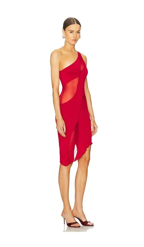 OW Curve Mini Dress - Cherry Red