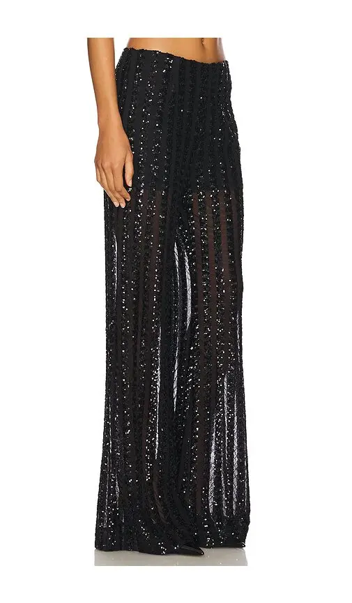 SANS FAFF Striped Sequin Trousers